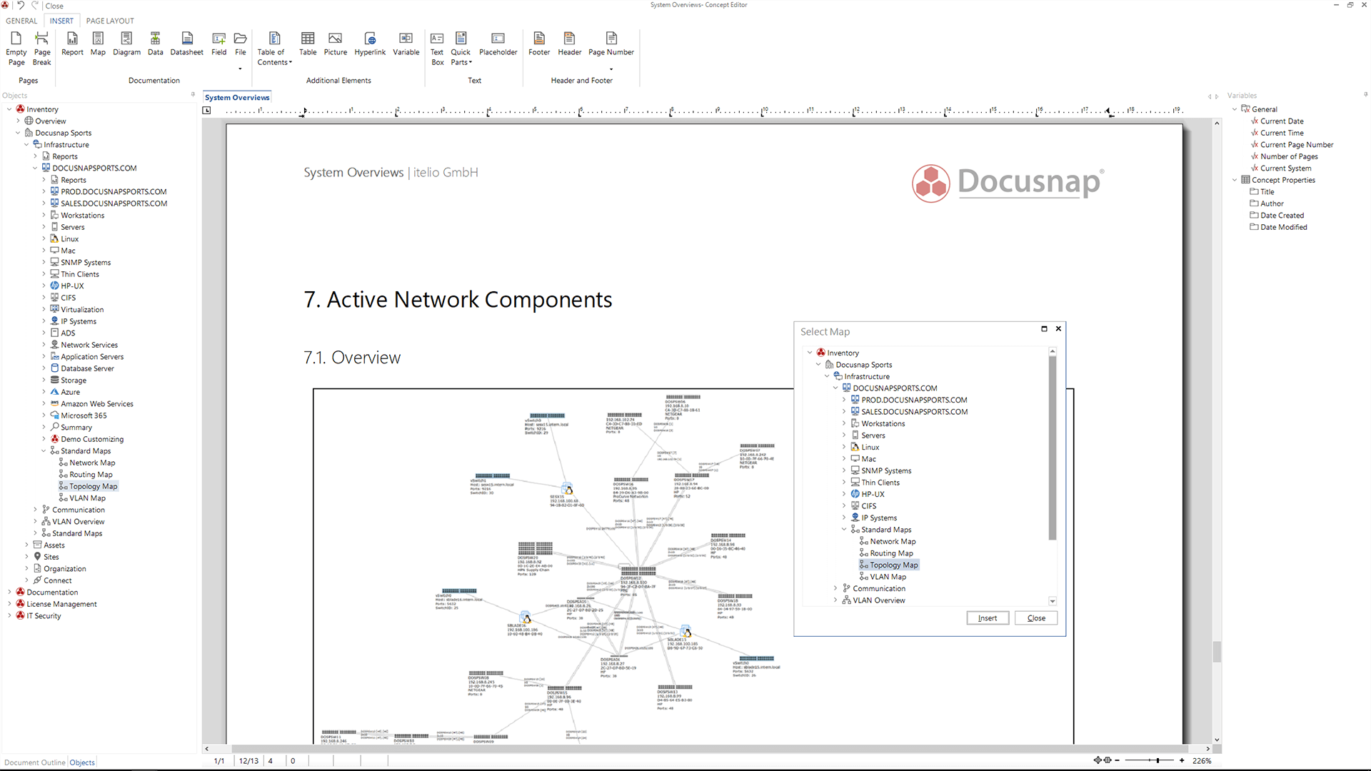 Network documentation without agents
